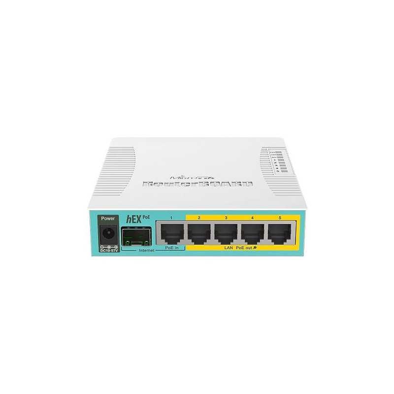 hEX PoE router with 5 Gigabit ports RB960PGS MikroTik