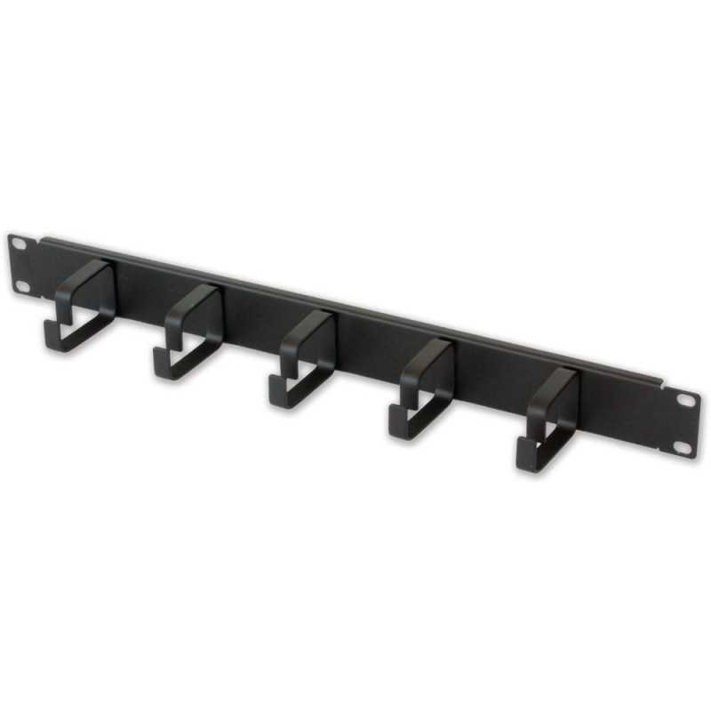 Panel pasacables horizontal 5 anillos 1U para rack 19"
