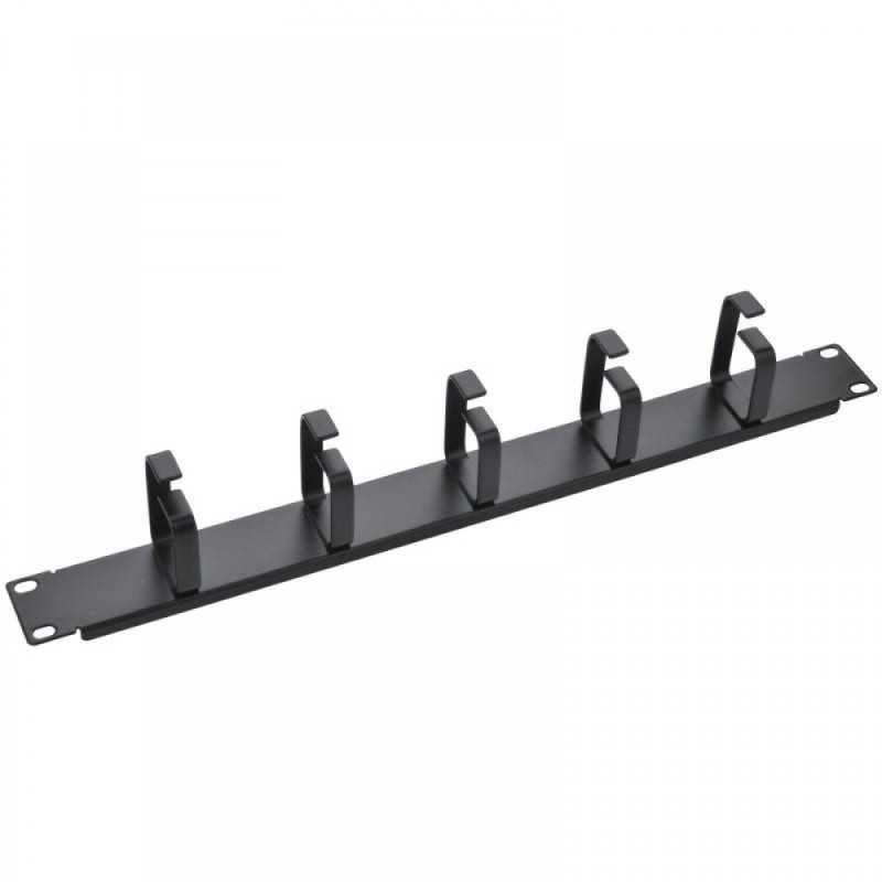 Panel pasacables horizontal 5 anillos 1U para rack 19"