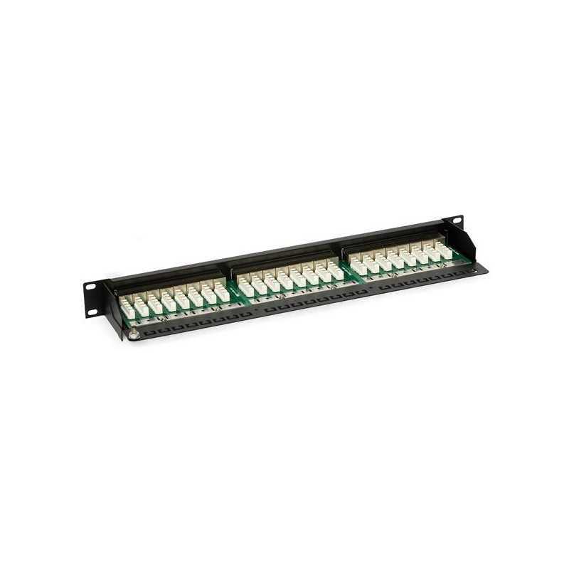 Panel patch 24 ports cat 5e for rack cabinets 19 inchs 1 unit