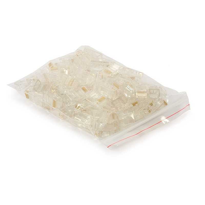 100 connectors plug RJ45 for network ethernet cable lan solid UTP